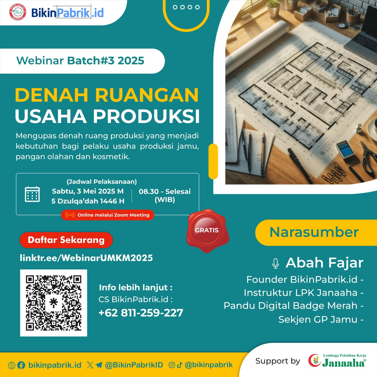 Webinar Denah Ruangan Usaha Produksi - Pusat Informasi, Edukasi ...